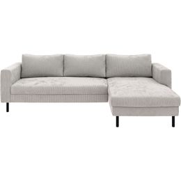Ecksofa Trendmanufaktur, B:232cm H:81cm T:161cmopal grau, Sofas, "Amazing II, wahlw. mit Schlaffunktion & Bettkasten, Fu&szlig; schwarz", Recamiere