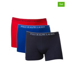 Ralph Lauren Underwear 3er-Set: Boxershorts in Dunkelblau/ Blau/ Rot - 40% | Gr&ouml;&szlig;e S | Herren-waesche