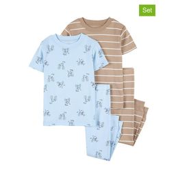 Carter's carter's 2er-Set: Pyjamas in Hellbraun/ Hellblau - 44% | Gr&ouml;&szlig;e 98 | Kinder-waesche