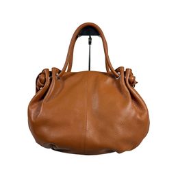 Florence Bags Leder-Henkeltasche "Chiessi" in Hellbraun - (B)40 x (H)30 x (T)15 cm - 74% | Damen-taschen