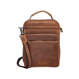 HIDE & STITCHES Leder-Umh&auml;ngetasche in Cognac - (B)18 x (H)23 x (T)8 cm - 58% | Herrentaschen