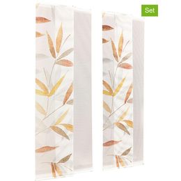 HEINE HOME Schiebevorhang in Wei&szlig;/ Beige - 60% | Gr&ouml;&szlig;e 225x57 cm | Gardinen-vorhaenge