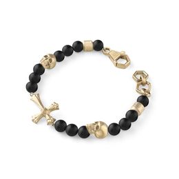 Philipp Plein Jewellery Bracelet 'Whisper' male Gold, Black size S