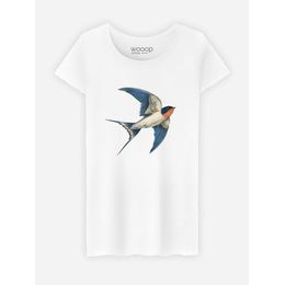 WOOOP Shirt "Barn Swallow" in Wei&szlig; - 54% | Gr&ouml;&szlig;e L | Damen-tops