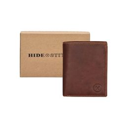 HIDE & STITCHES Leder-Geldb&ouml;rse in Cognac - (B)9 x (H)12 x (T)2 cm - 66% | Portemonnaies-etuis