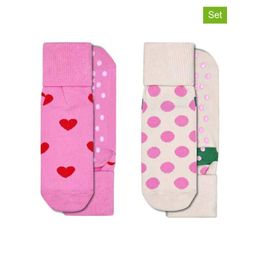 Happy Socks 2er-Set: Socken in Pink/ Rosa - 26% | Gr&ouml;&szlig;e 24-26 | Babysocken-strumpfhosen