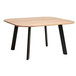 Livetastic Esstisch, Schwarz, Akazie, Holz, Akazie, vollmassiv, Holz, quadratisch, eckig, 140x76x140 cm, Esszimmer, Tische, Esstische, Esstische quadratisch