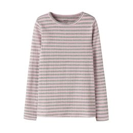 name it Shirt 'NKFSuraja' M&auml;dchen Gr&ouml;&szlig;e 146/152 graumeliert / rosa