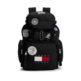 Tommy Jeans Damen Freizeitrucksack &raquo;TJM ARCHIVE TREK SOLID BACKPACK&laquo;, Unisex Rolltop-Rucksack, Travelrucksack, Wanderrucksack mit Patches B/H/T: 30cm 
