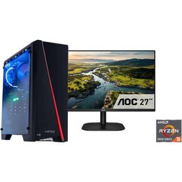 Captiva Gaming-PC-Komplettsystem &raquo;Advanced Gaming R85-979 TFT Bundle&laquo; 27 &prime;&prime; AMD Ryzen 5 GeForce RTX 4060 32 GB RAM 1.000 GB SSD schwarz Windows 11 