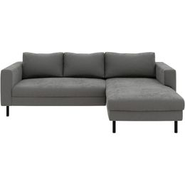 Trendmanufaktur Ecksofa &raquo;Amazing II, wahlw. mit Schlaffunktion & Bettkasten, Fu&szlig; schwarz&laquo; Recamiere beidseitig montierbar, L-Form,in Cord o. Struktur,