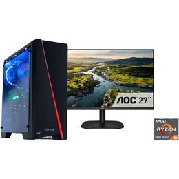 Captiva Gaming-PC-Komplettsystem &raquo;Advanced Gaming R85-985 TFT Bundle&laquo; 27 &prime;&prime; AMD Ryzen 5 GeForce RTX 4060 Ti 32 GB RAM 1.000 GB SSD schwarz ohne 