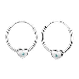 Firetti Damen Paar Creolen &raquo;Schmuck Geschenk Silber 925 Ohrschmuck Ohrringe Herz&laquo; mit Zirkonia (synth.) - Einh&auml;nger abnehmbar