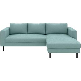Trendmanufaktur Ecksofa &raquo;Amazing II, wahlw. mit Schlaffunktion & Bettkasten, Fu&szlig; schwarz&laquo; Recamiere beidseitig montierbar, L-Form,in Cord o. Struktur,