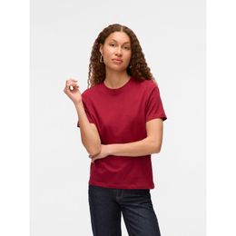 V&eacute;ro Moda Vero Moda Damen Kurzarmshirt &raquo;VMPAULINA SS T-SHIRT GA JRS NOOS&laquo; Baumwolle, regular fit rot XL