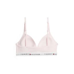 Tommy Hilfiger Underwear Kinder Triangel-BH mit Logoschriftzug rosa 128/134, N-Gr