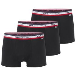 Fila Herren Boxershorts &raquo;MAN BOXER SHORTS&laquo; 3er Pack, elastischer Logo-Webbund, ohne Eingriff schwarz L
