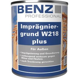 BENZ PROFESSIONAL Holz Impr&auml;gniergrund W218 plus farblos, 0,75 l