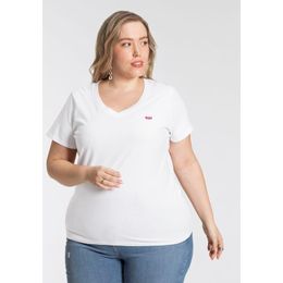 LEVI'S&reg; PLUS Levi's Plus Damen Levi's Plus V-Shirt &raquo;V NECK TEE&laquo; Figurumspielende Passform wei&szlig; XL (46/48)
