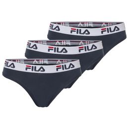 Fila Damen Brasilslip &raquo;WOMAN BRAZILIAN SLIP&laquo; 3er Pack, mit elastischem Logobund blau XL