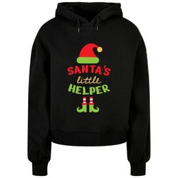 Merchcode Sweatshirt 'Christmas Santa ́s Little Helper' female Black size M