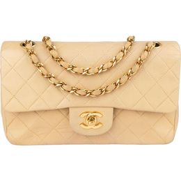 Chanel Crossbody Bags - Chanel Quilted Lambskin 24K Gold Small Double Flap - Gr. unisize - in Beige - f&uuml;r Damen