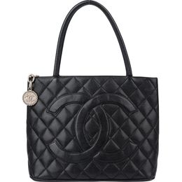 Chanel Crossbody Bags - Chanel Quilted Caviar Leather CC Medaillon Handbag - Gr. unisize - in Schwarz - f&uuml;r Damen