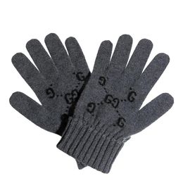Gucci Handschuhe - GG Cashmere Gloves - Gr. L - in Grau - f&uuml;r Damen