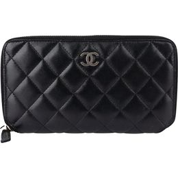 Chanel Portemonnaie - Chanel Quilted Lambskin CC Wallet - Gr. unisize - in Schwarz - f&uuml;r Damen
