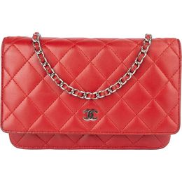 Chanel Crossbody Bags - Chanel Quilted Lambskin Wallet On Chain Crossbody - Gr. unisize - in Rot - f&uuml;r Damen
