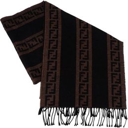 Fendi T&uuml;cher & Schals - Fendi FF Monogram Wool Scarf Schal - Gr. unisize - in Schwarz - f&uuml;r Damen