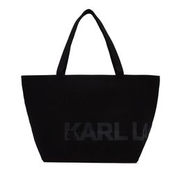 K by KARL LAGERFELD Karl Lagerfeld Shopper - K/ESSENTIAL SHOPPER MIT &Uuml;BERGROSSEM LOGO - Gr. unisize - in Schwarz - f&uuml;r Damen