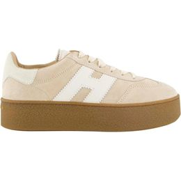 Hogan Low-Top Sneaker - Dames H681 Sneaker Beige - Gr. 38,5 (EU) - in Beige - f&uuml;r Damen
