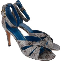C&eacute;line Celine Hohe Schuhe - Celine Exotic Python Spartiates Heels (37) - Gr. ONE_SIZE - in Bunt - f&uuml;r Damen