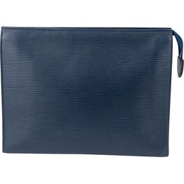 Louis Vuitton Crossbody Bags - Louis Vuitton Epi Leather Poche Toilette Clutch - Gr. unisize - in Blau - f&uuml;r Damen