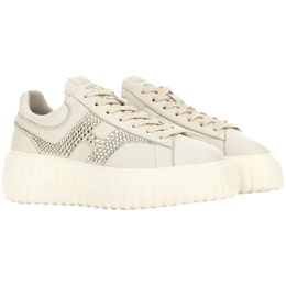 Hogan Low-Top Sneaker - Flat Shoes Yogurt Bianco Marmo - Gr. 39 (EU) - in Wei&szlig; - f&uuml;r Damen