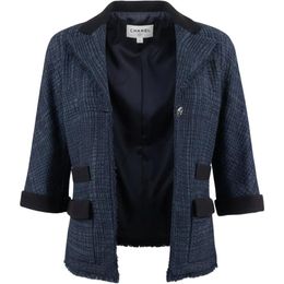 Chanel Ring - Chanel Spring Blue Tweed Jacket (D36 / FR38) - Gr. ONE SIZE - in Blau - f&uuml;r Damen