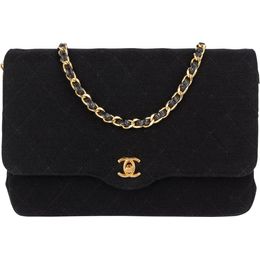 Chanel Crossbody Bags - Chanel Quilted Cotton 24K Gold Single Flap Shoulde - Gr. unisize - in Schwarz - f&uuml;r Damen
