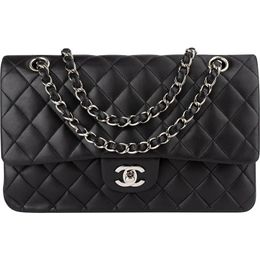 Chanel Crossbody Bags - Chanel Quilted Lambskin Medium Double Flap Crossbo - Gr. unisize - in Schwarz - f&uuml;r Damen
