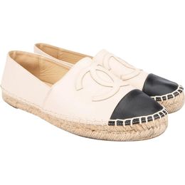 Chanel Espadrilles - Chanel Classic Leather CC Espadrilles (35) - Gr. ONE_SIZE - in Gold - f&uuml;r Damen