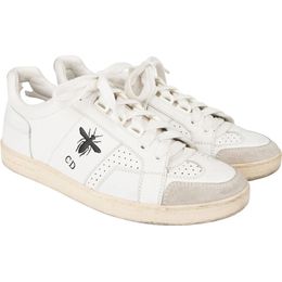 Christian Dior Low-Top Sneaker - Christian Dior White Leather Bee Sneaker (35) - Gr. ONE_SIZE - in Wei&szlig; - f&uuml;r Damen