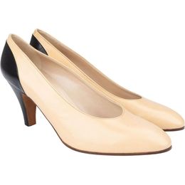 Chanel Hohe Schuhe - Chanel Bicolor Leather Heels (36 / 36,5) - Gr. ONE_SIZE - in Beige - f&uuml;r Damen