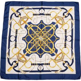 Herm&egrave;s Herm&egrave;s T&uuml;cher & Schals - Hermes Classic "Eperon d�Or" Silk Carre 90 Scarf T - Gr. unisize - in Blau - f&uuml;r Damen