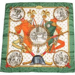 Herm&egrave;s Herm&egrave;s T&uuml;cher & Schals - Hermes Classic NAPOLeON" Silk Carre 90 Scarf Tuch - Gr. unisize - in Gr&uuml;n - f&uuml;r Damen