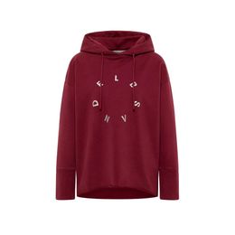 ELBSAND Sweatshirt 'Daris' Damen Gr&ouml;&szlig;e M burgunder / wei&szlig;