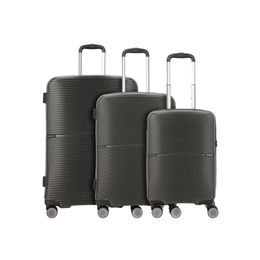 WORLDPACK San Francisco 4 Rollen Kofferset 3-teilig in dunkelgrau | Gr.: onesize