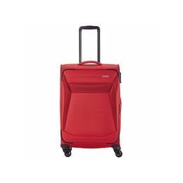 Travelite Chios - 4-Rollen-Trolley M 67 cm erw. (schwarz) in rot | Gr.: onesize