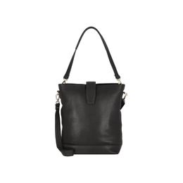 Plevier Bow Schultertasche Leder 30 cm Laptopfach in schwarz | Gr.: onesize
