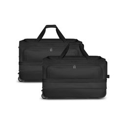 Redolz Duffle Essentials 2-Rollen Reisetasche Set 2-tlg. L+L mit Dehnfalte in black | Gr.: onesize