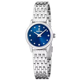 Festina Quarz Damenuhr Silberfarben/Blau | Gr.: onesize